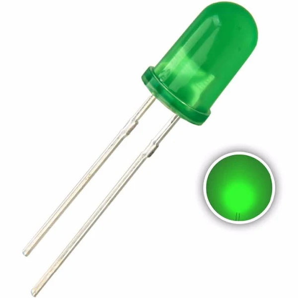 5mm Green Led - www.elektrokart.in