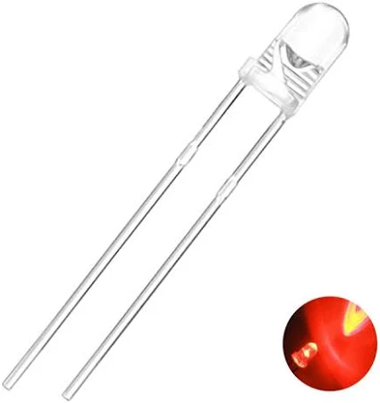 3mm Clear Red LED - www.elektrokart.in